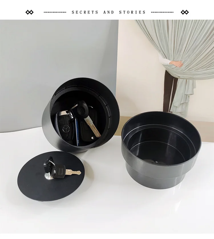 TIRELIRE,black 12cm--boîte à clé tirelire cachée avec verrou, Pot ...