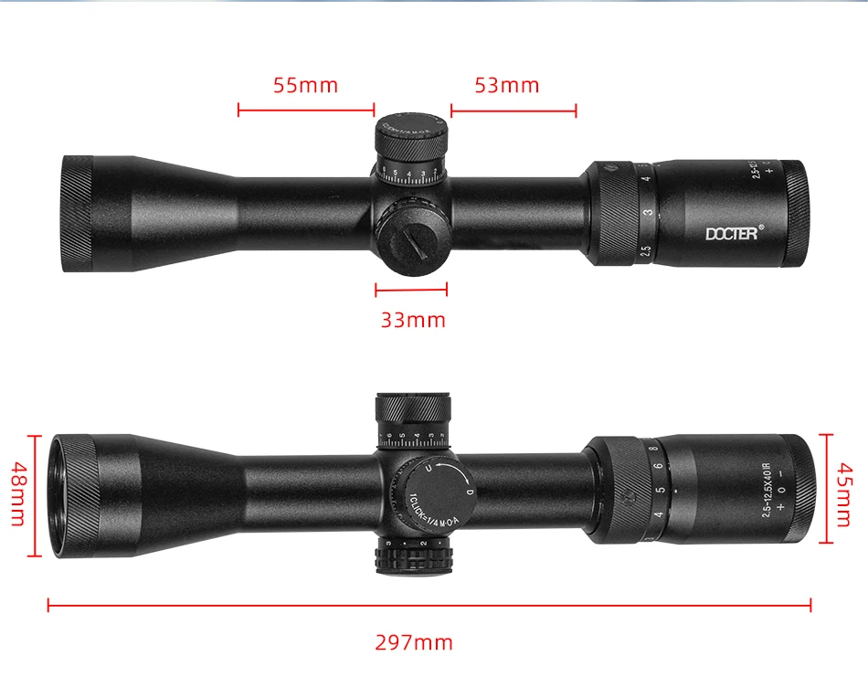 DOCTER 2.5-12.5X40 IR Scopes Hunting Air Rifle Scope Wire Rangefinder ...
