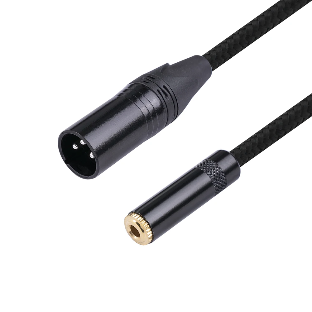 TRS 3.5mm Female to XLR 3 Pin Male Adapter for Cannon Plug Converter ...