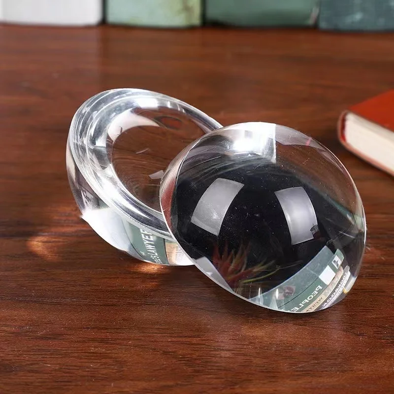 60mm-100mm Blank Transparent Crystal Hemisphere Half Ball Magnifier ...
