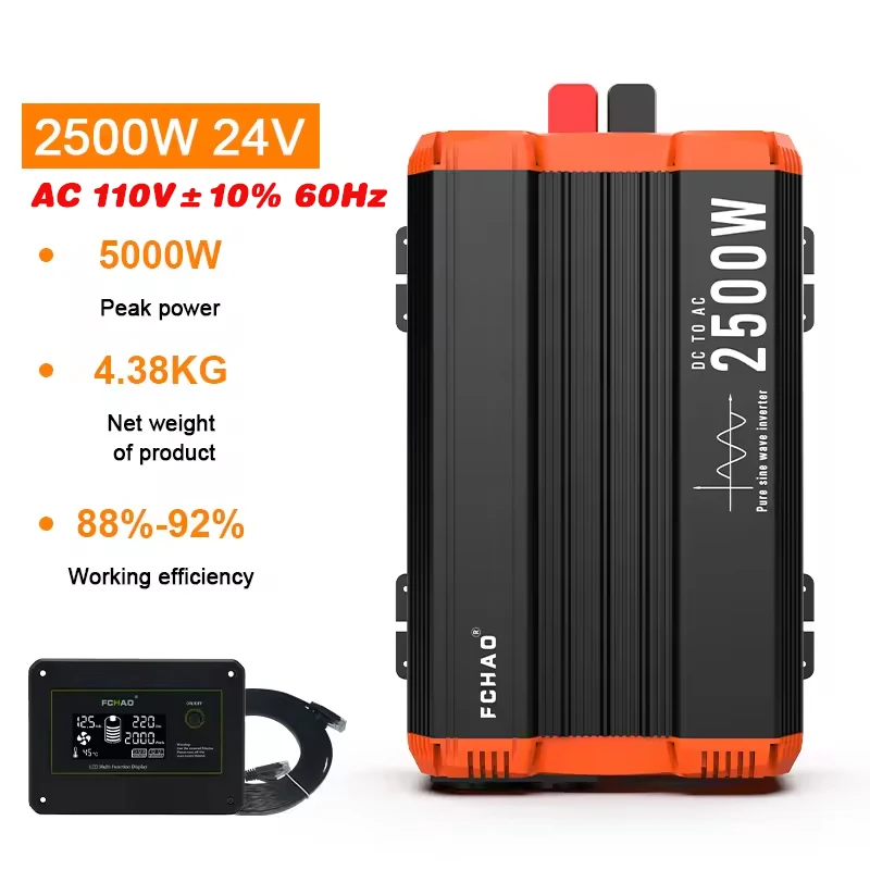 2500W-Pure-Sine-Wave-Inverter-12V-24V-to-110V-Hardwired-Terminals-LCD ...