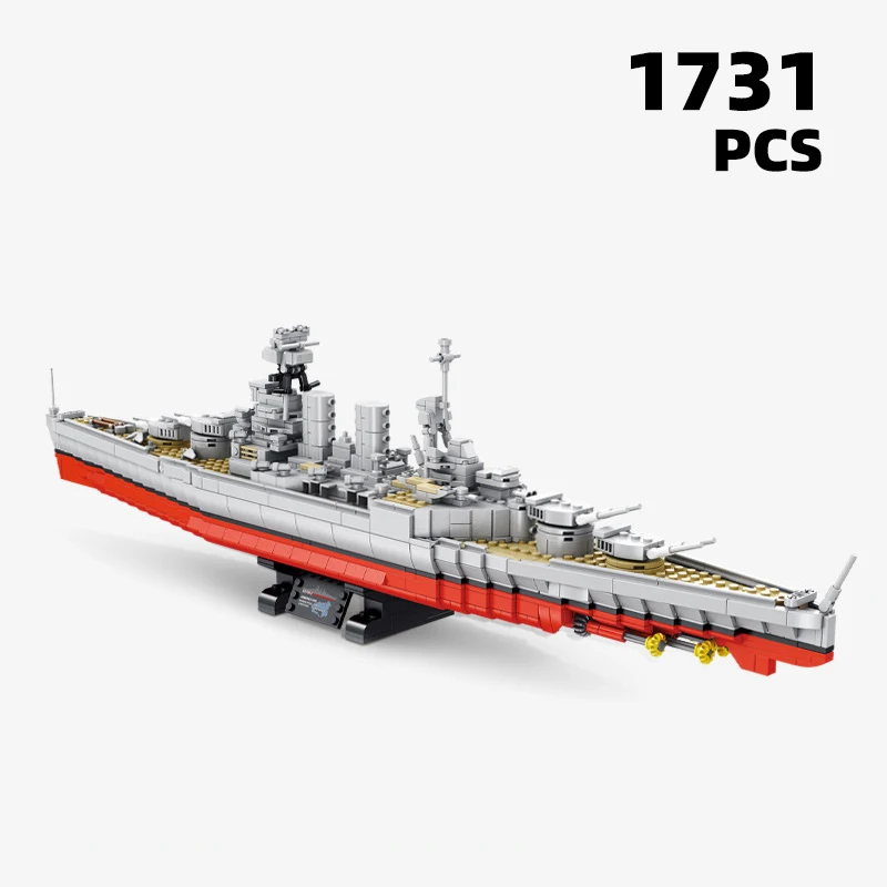 Military MOC HMS Hood frigate building block Battleship kit Navy ...