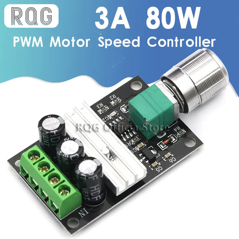 DC-6V-12V-24V-28VDC-3A-80W-PWM-Motor-Speed-Controller-Regulator ...