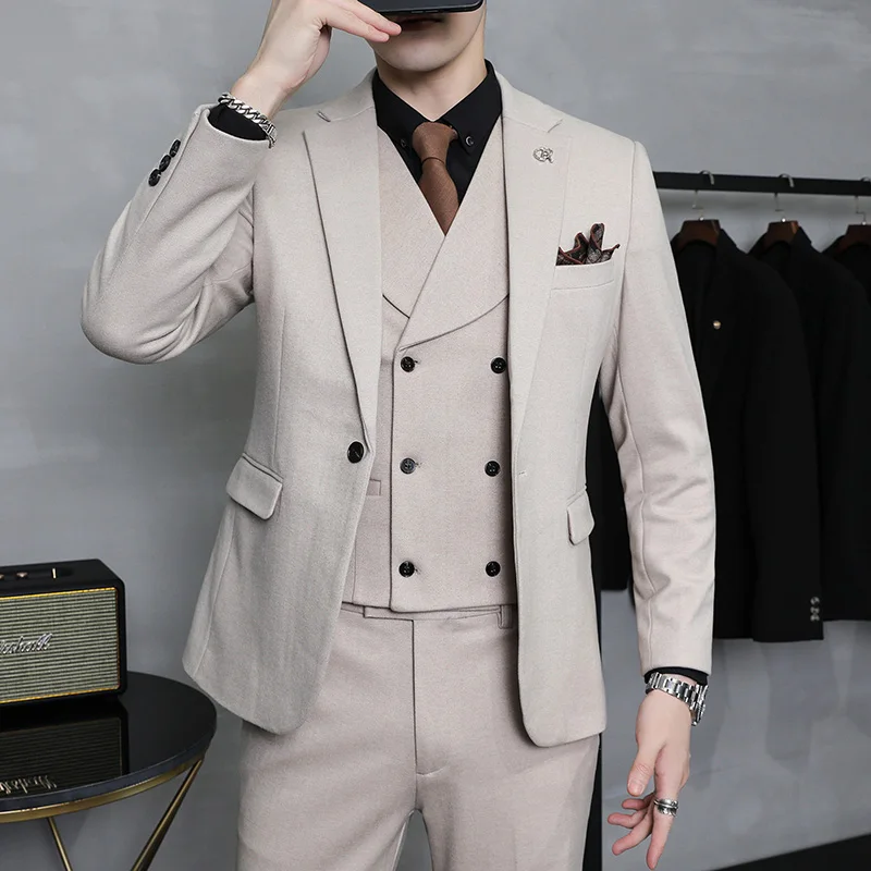 Traje-holgado-de-tres-piezas-para-hombre-traje-c-modo-de-negocios-ocio ...