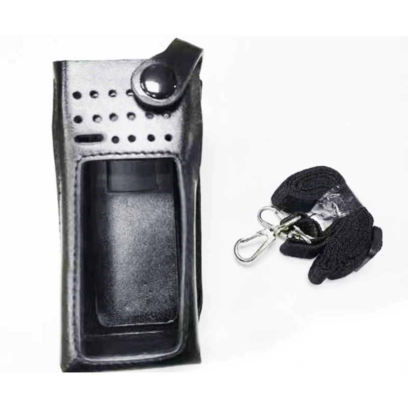 Leather Protective Sleeve Holster Shoulder Case for Motorola XiR P8668i ...