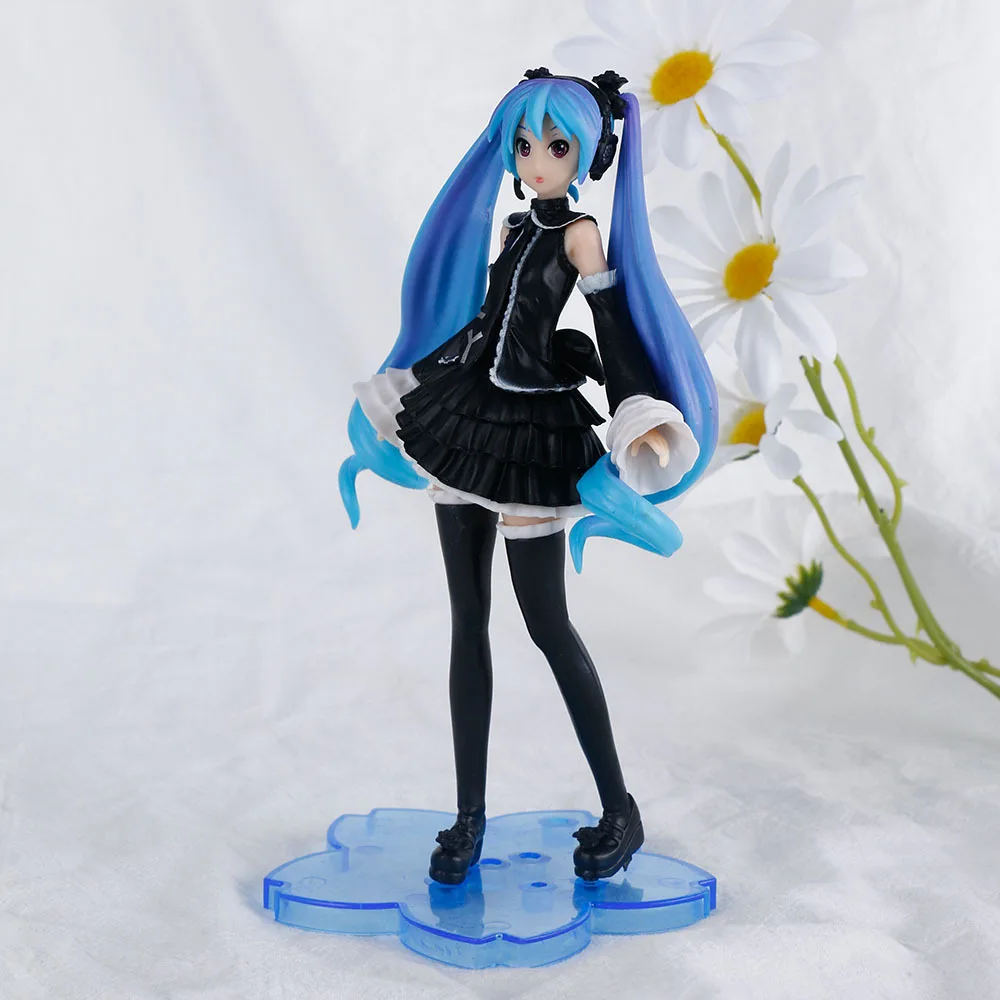 17CM-Anime-Virtual-Singer-Hatsune-Miku-Gothic-Dress-Black-Skirt-kawaii ...