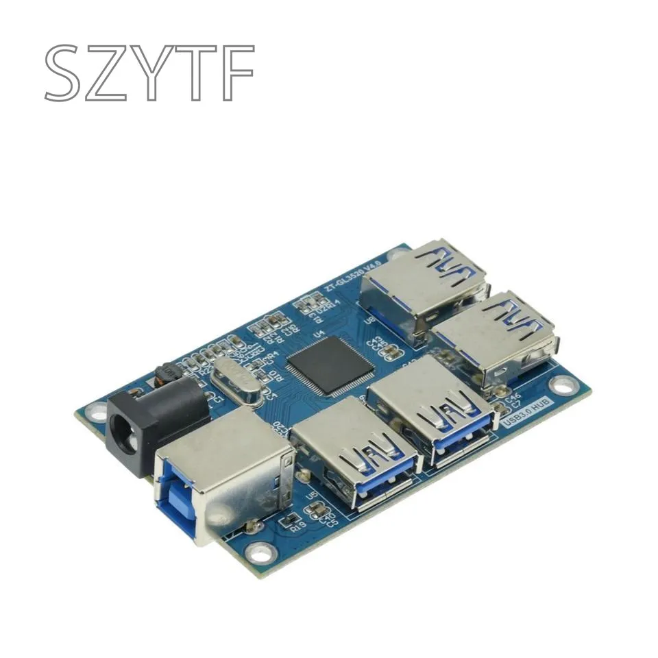 GL3520 USB3.0 DC Input For 5V Hub Laptop One-to-Four Splitter Module ...