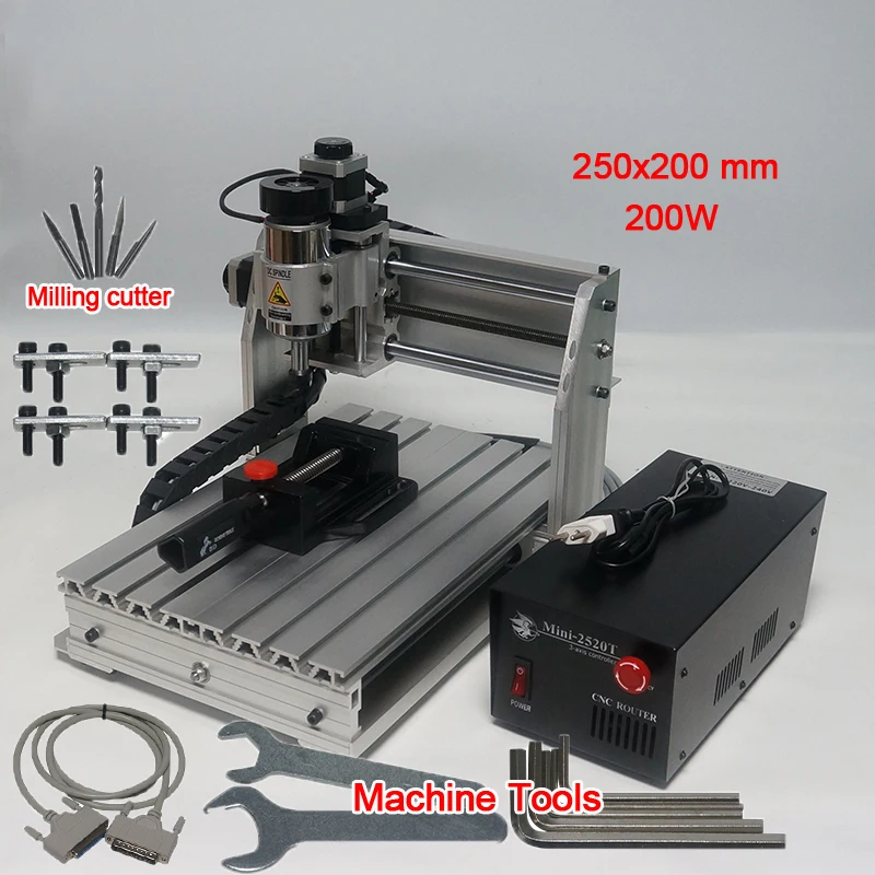 CNC-Wood-Router-Milling-Machine-2520T-Mach3-3axis-200W-for-New-User ...