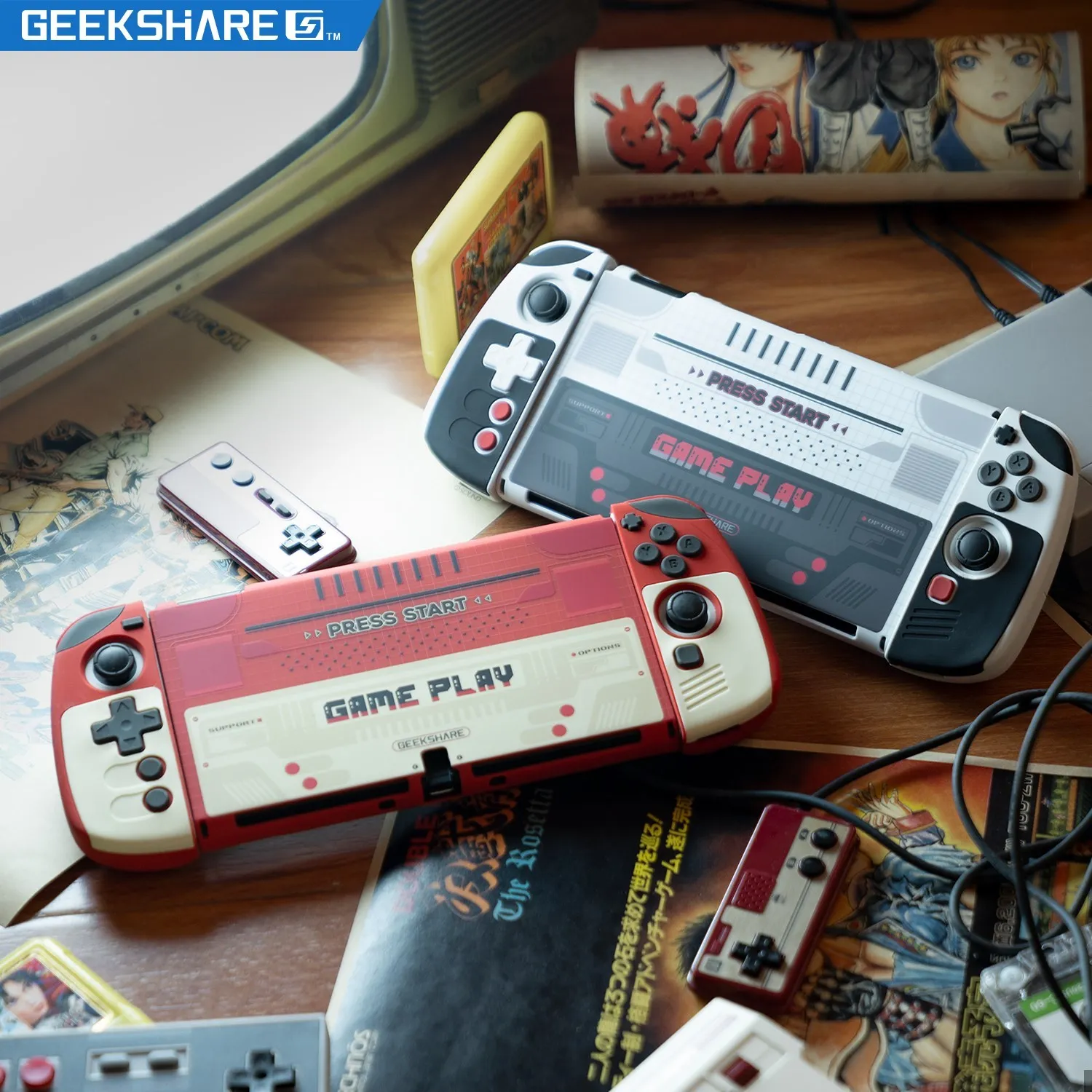 GeekShare Protective Case for Nintendo Switch OLED Vintage Game Play ...