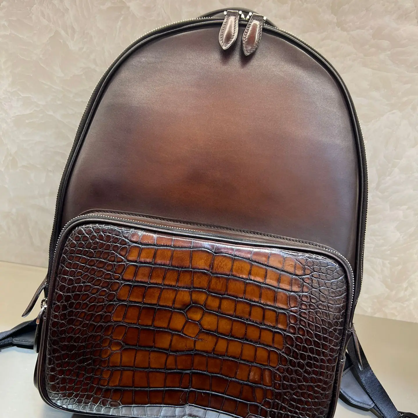 Seetoo-2023-New-Alligator-Skin-Business-Casual-Backpack-Calfskin ...