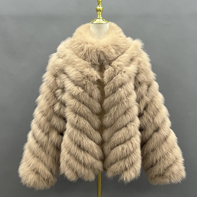 MISSJANEFUR Fur Coats Women Reversible New Fashion Real Fox Fur Two-Way ...