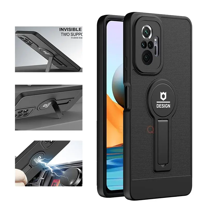 Armor-Car-Magnetic-Phone-Holder-Hard-Case-para-Xiaomi-Redmi-Note-10-Pro ...