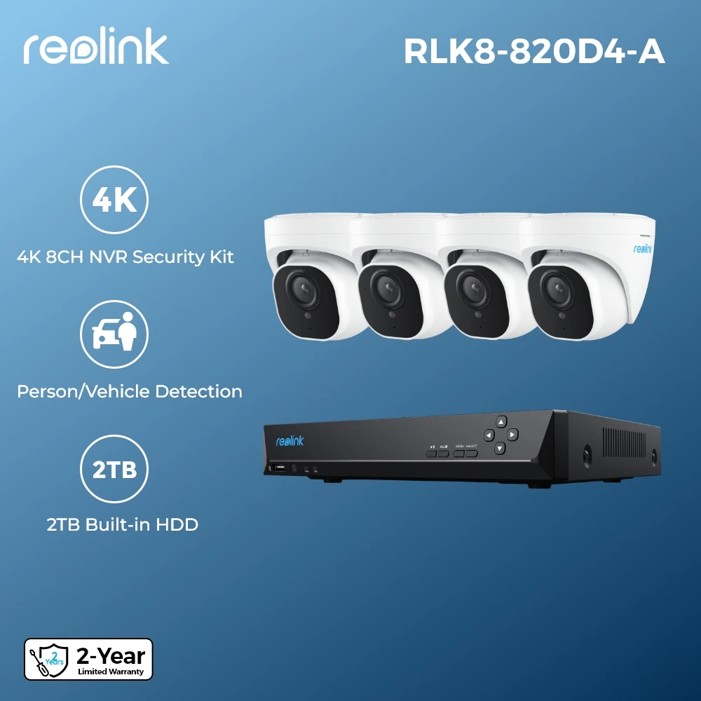 Reolink-8CH-NVR-4K-Security-Camera-System-4pcs-8MP-PoE-IP-Cameras-24-7 ...