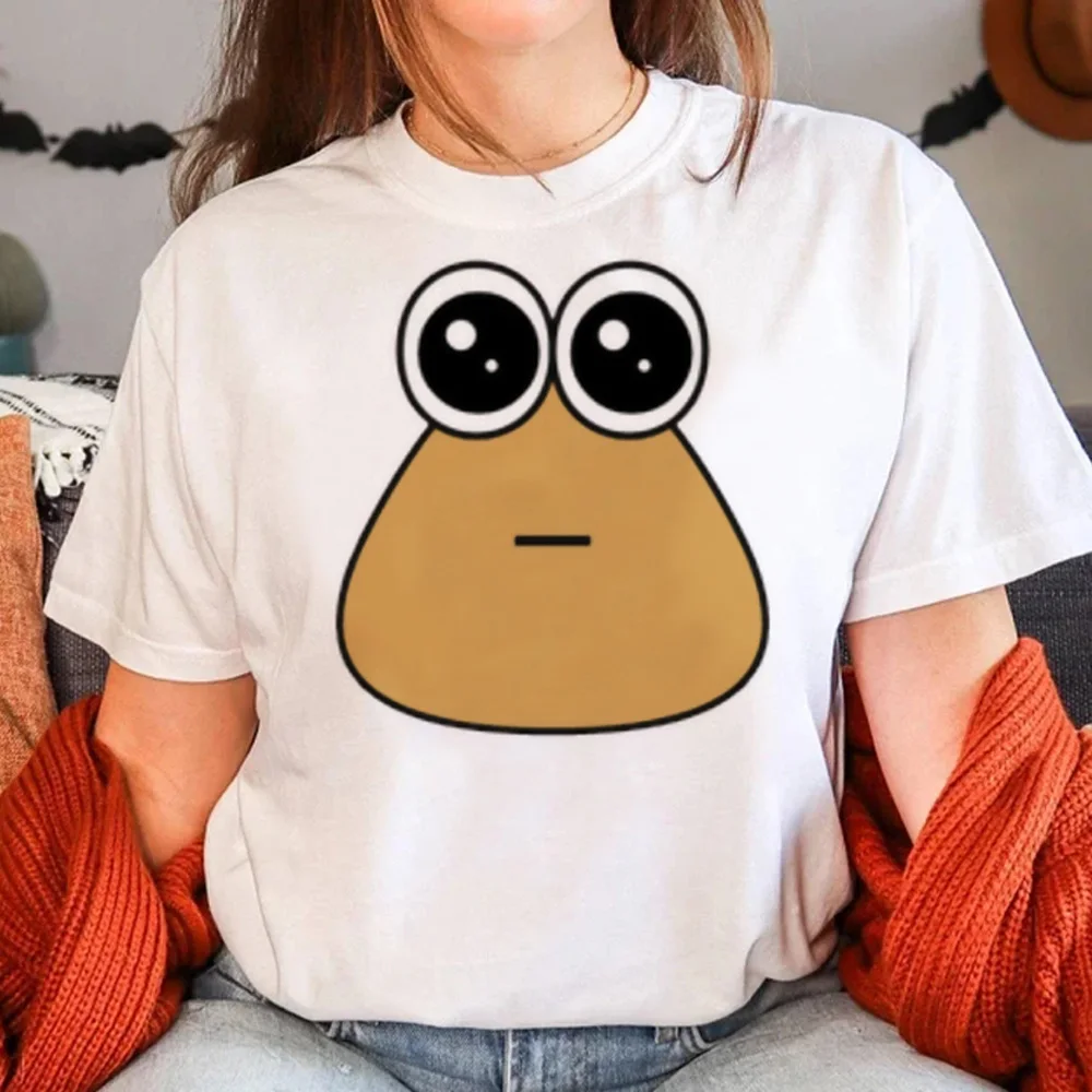 Pou-harajuku-Camiseta-de-manga-para-mujer-top-divertido-ropa-gr-fica ...