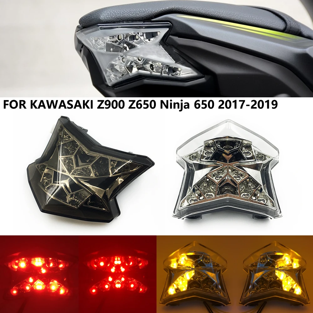 Motorcycle LED Tail Light Turn Signals Lamp Brake Integrated For ...