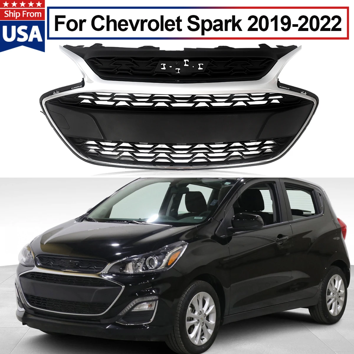 Front-Grille-Grill-Assembly-Chrome-Black-42687998-for-2019-2022 ...