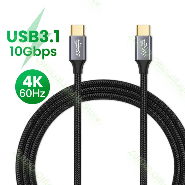 Elbow USB4.0 20Gbps Data Cable PD 100W 5A Fast Charging USB Type C to Type C Cable Thunderbolt 3 ...