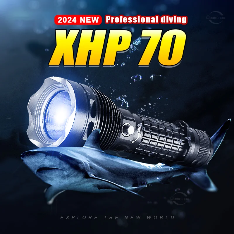 XHP70-High-Power-Professional-IPX8-LED-Rechargeable-Diving-Flashlight ...