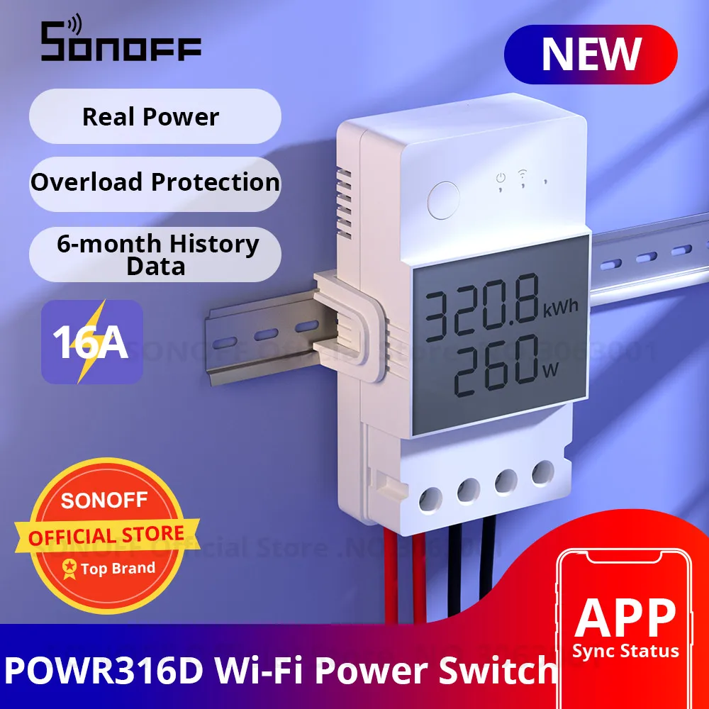 Sonoff Pow Elite 16a Smart Wifi Switch Controller With Real Time Power ...