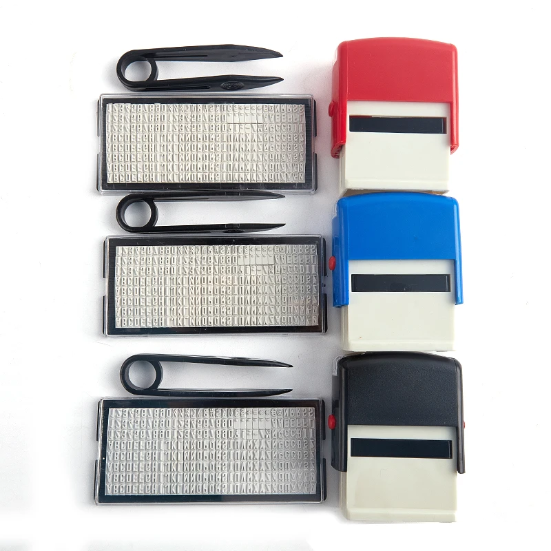 Rubber Stamp Kit DIY Custom Personalized Self Inking Business Address ...