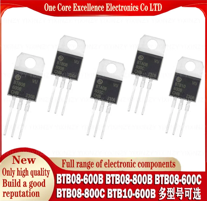 10PCS-BTB08-600B-BTB08-800B-BTB08-600C-BTB08-800C-BTB10-600B-TO220 ...
