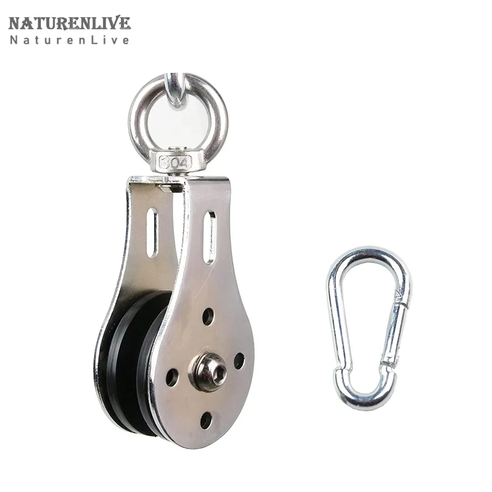 Pulley-stainless-steel-small-pulley-block-rotating-360-degrees-mute ...
