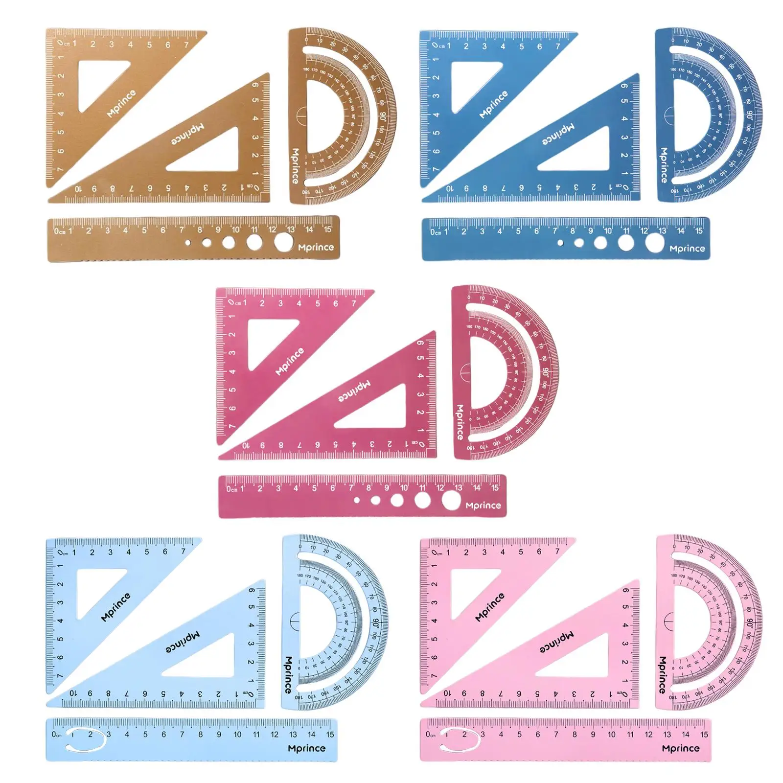 Geometry Math Ruler Aluminum Ruler Compass Measuring Tool Metal ...