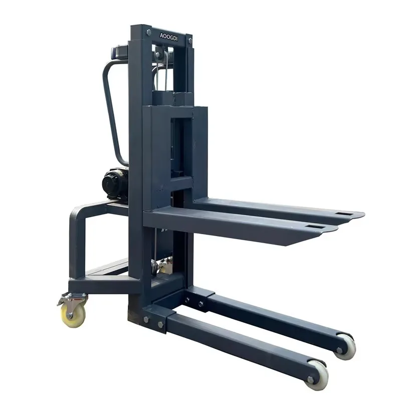 1.6m Small Forklift Small Cargo Lift Mini Stacker 300kg Portable ...