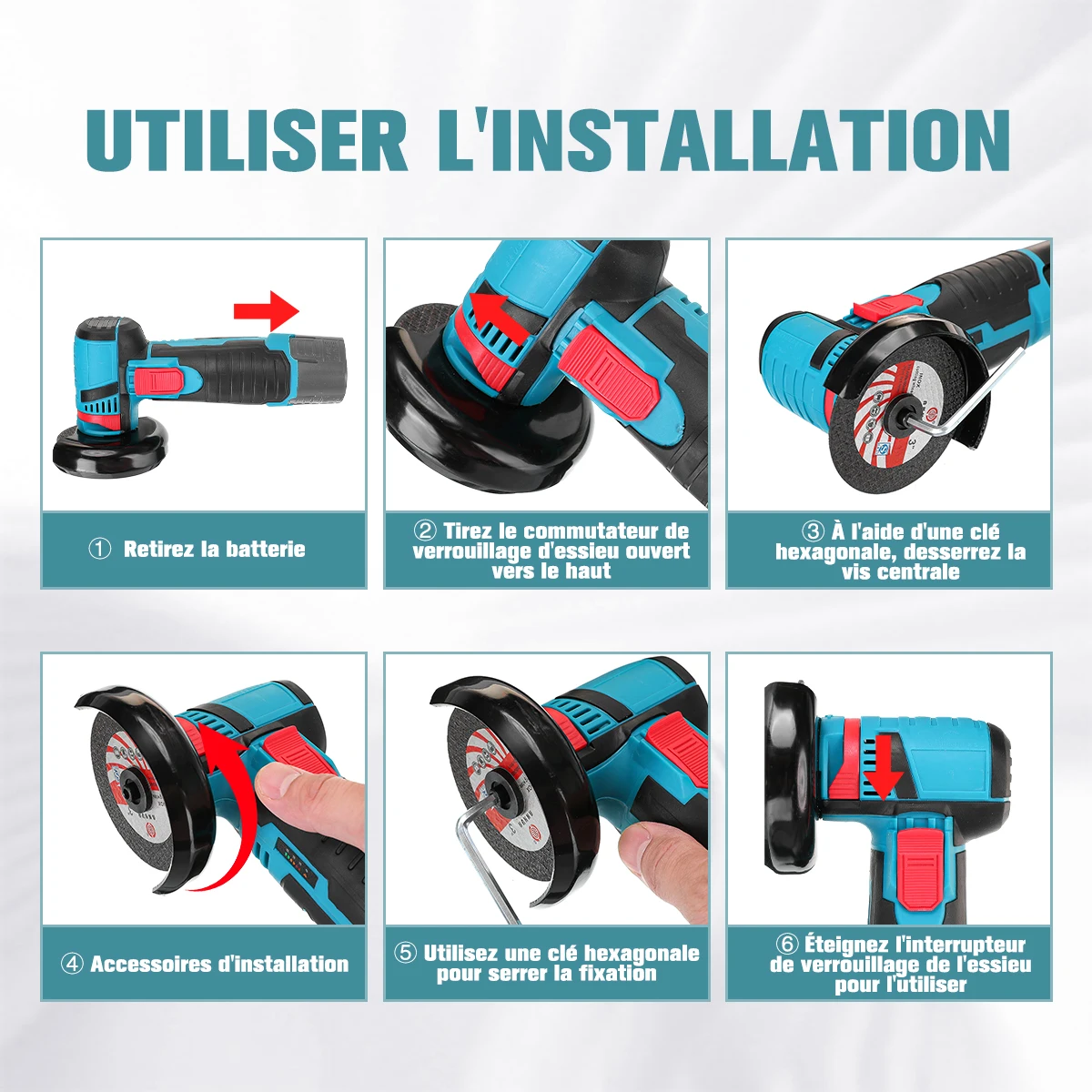 Mini Meuleuse 1angle Sans Fil 12v Coupe Sans Brosse Petite Polisseuse ...