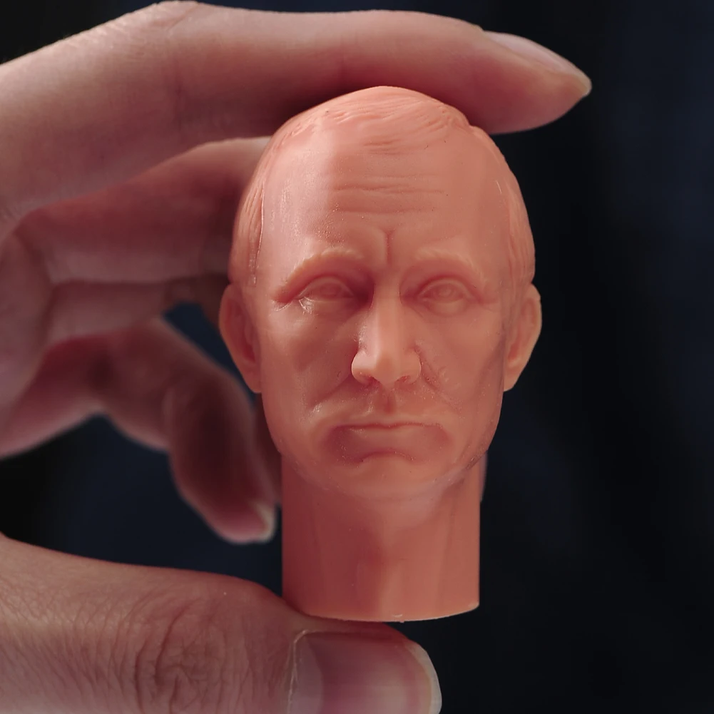 1/6 1/12 1/18 Unpainted Male Solider Vladimir Putin Head Carving ...