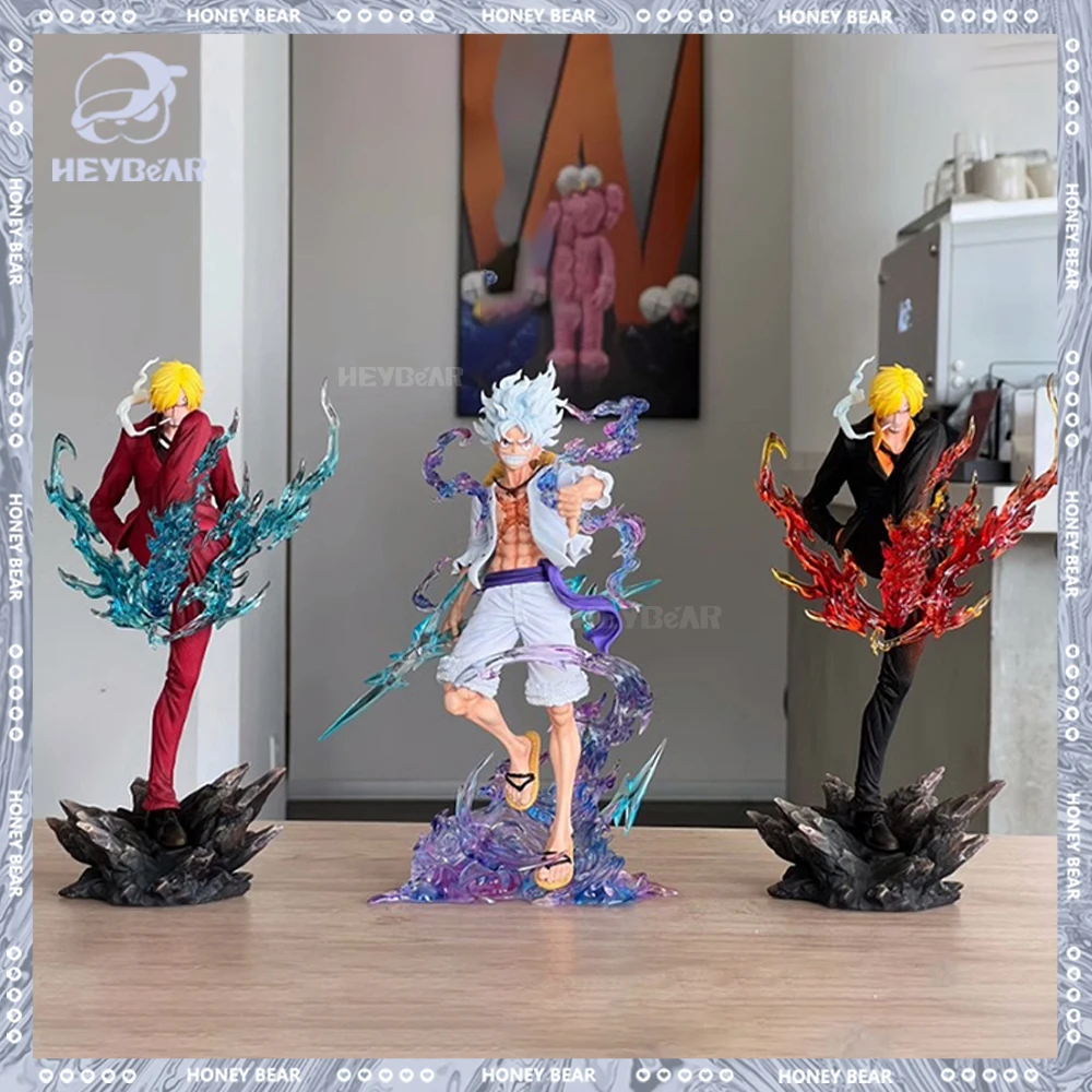 Figuras-de-Anime-de-One-Piece-Luffy-Gear-5-Luffy-Nika-Sanji-Gk-estatua ...