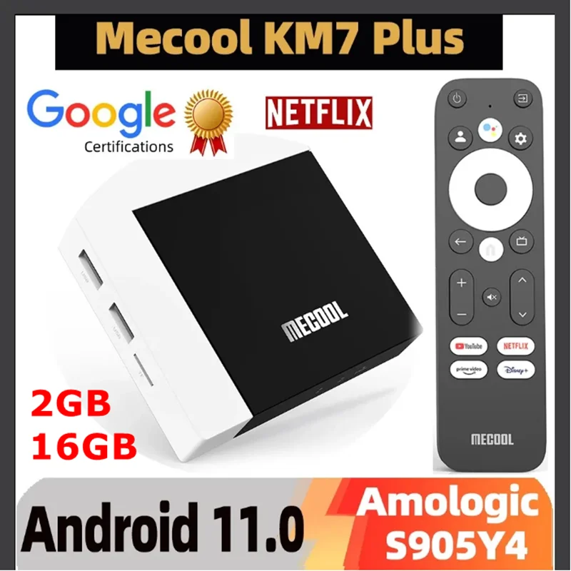 MECOOL-Dispositivo de TV inteligente KM7 Plus, decodificador con ...