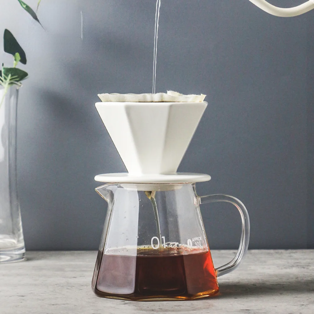 Colador de café V60, jarra de vidrio, papel de goteo, accesorios para ...