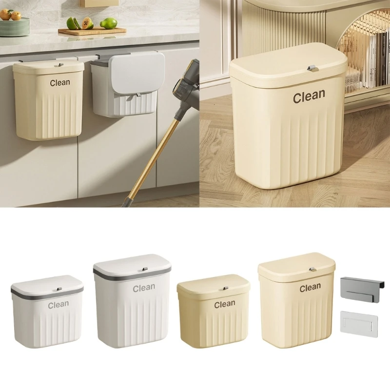 8-5-12L-Wall-Mounted-Kitchen-Trash-Can-Large-Capacity-Kitchen-Garbage ...