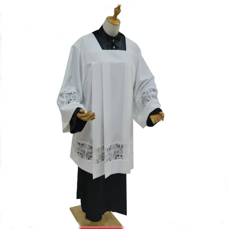 2PCS-Sets-Altar-Server-Vestments-White-Surplice-Pastor-Robe-Catholic ...