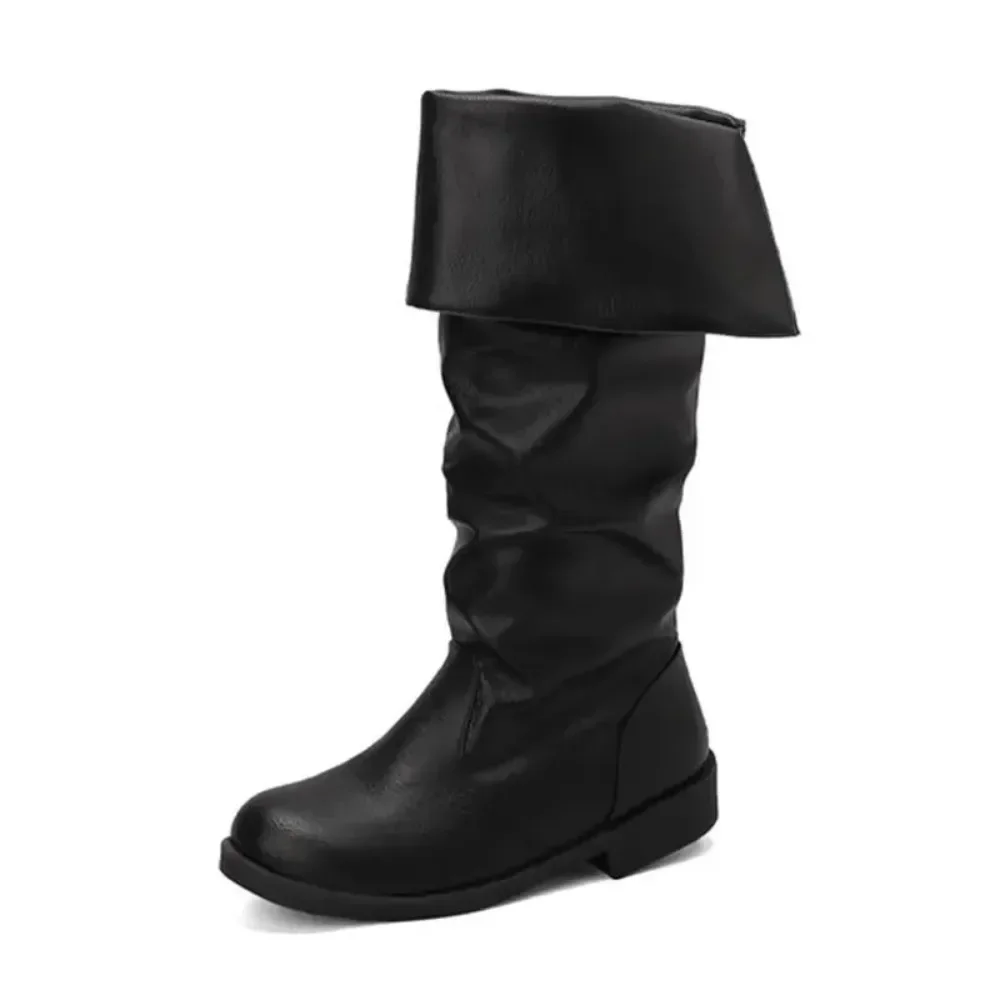Botas-de-cuero-pirata-Retro-n-rdico-para-hombres-y-mujeres-estaci-n ...