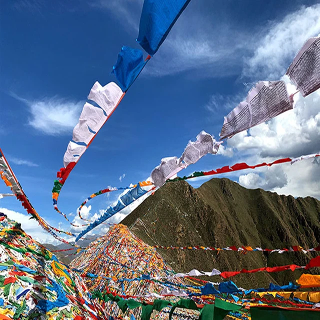 Tibetan Prayer Flags Mountain