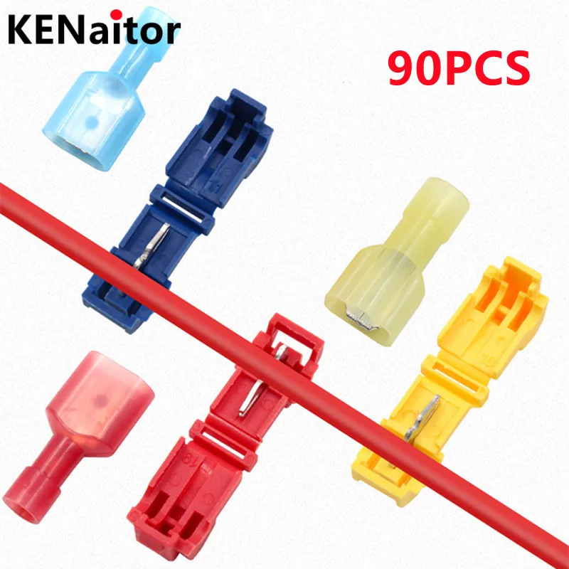 Quick Splice Electrical Connectors T Tap Wire Cable Snap Terminals ...