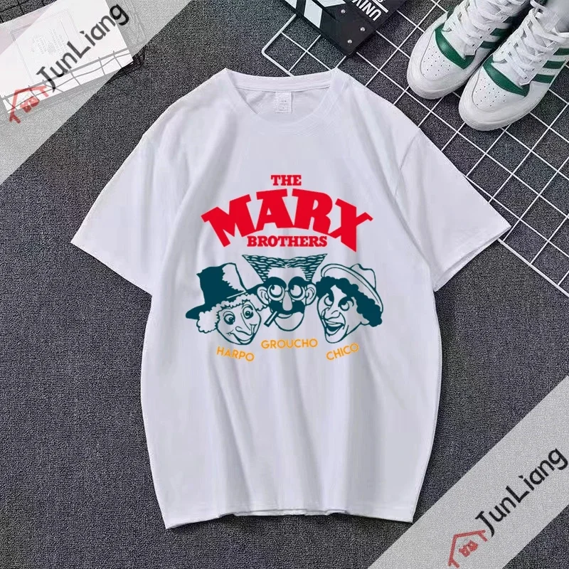 Marx-Brothers-T-Shirt-Cartoon-Casual-Funny-Aesthetic-Camise-Print ...