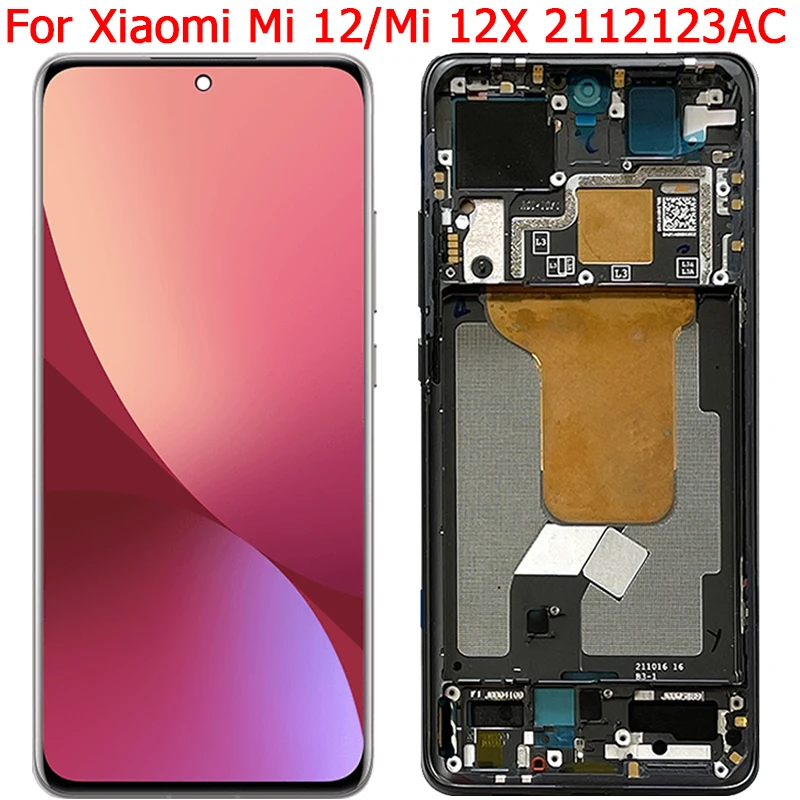 Original-Mi12-Display-For-Xiaomi-12-Mi-12-Display-LCD-Screen-With-Frame ...
