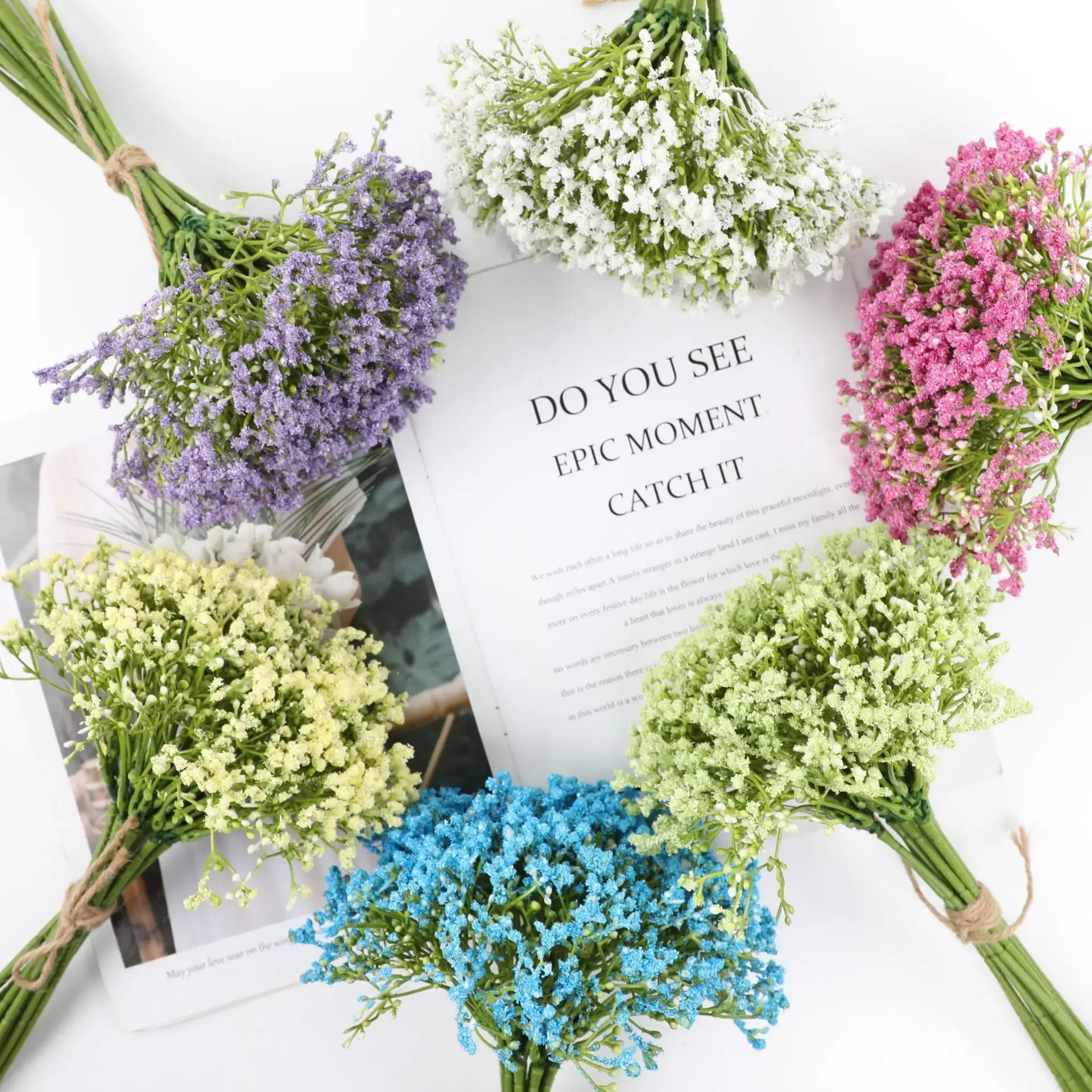 12PCS/set Artificial Gypsophila Flower Wedding Bride Holding Flowers ...