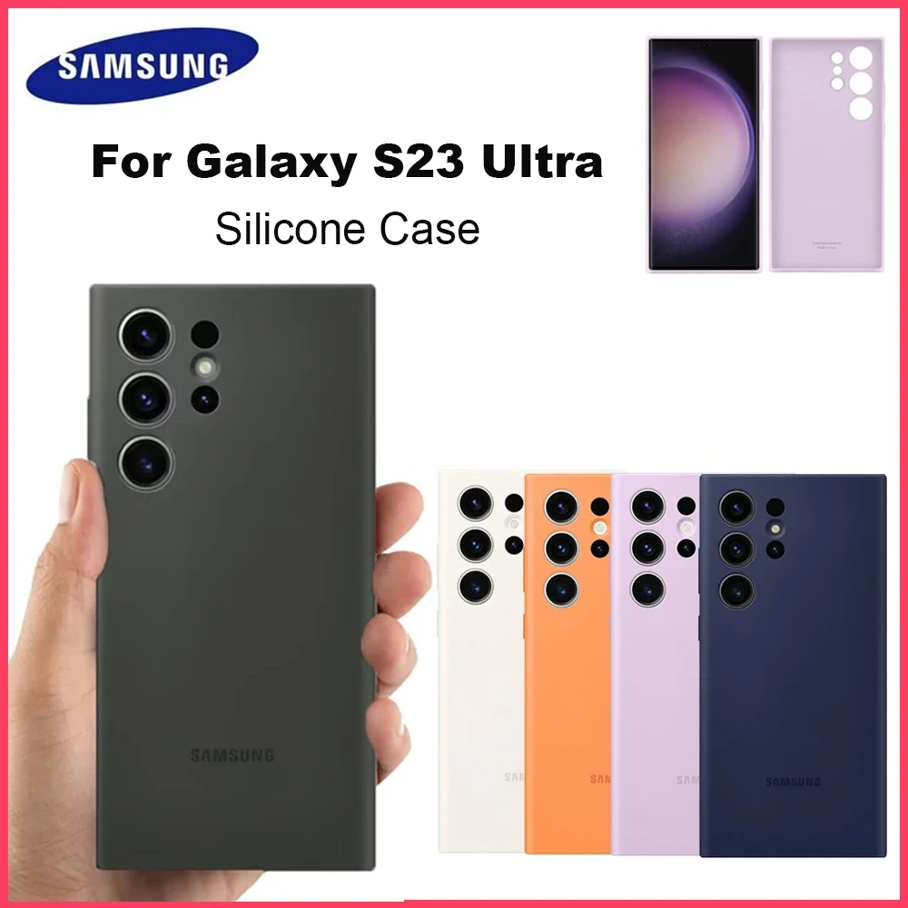 Original-Samsung-Galaxy-S23-Ultra-Silky-Silicone-Cover-Luxury-Soft ...
