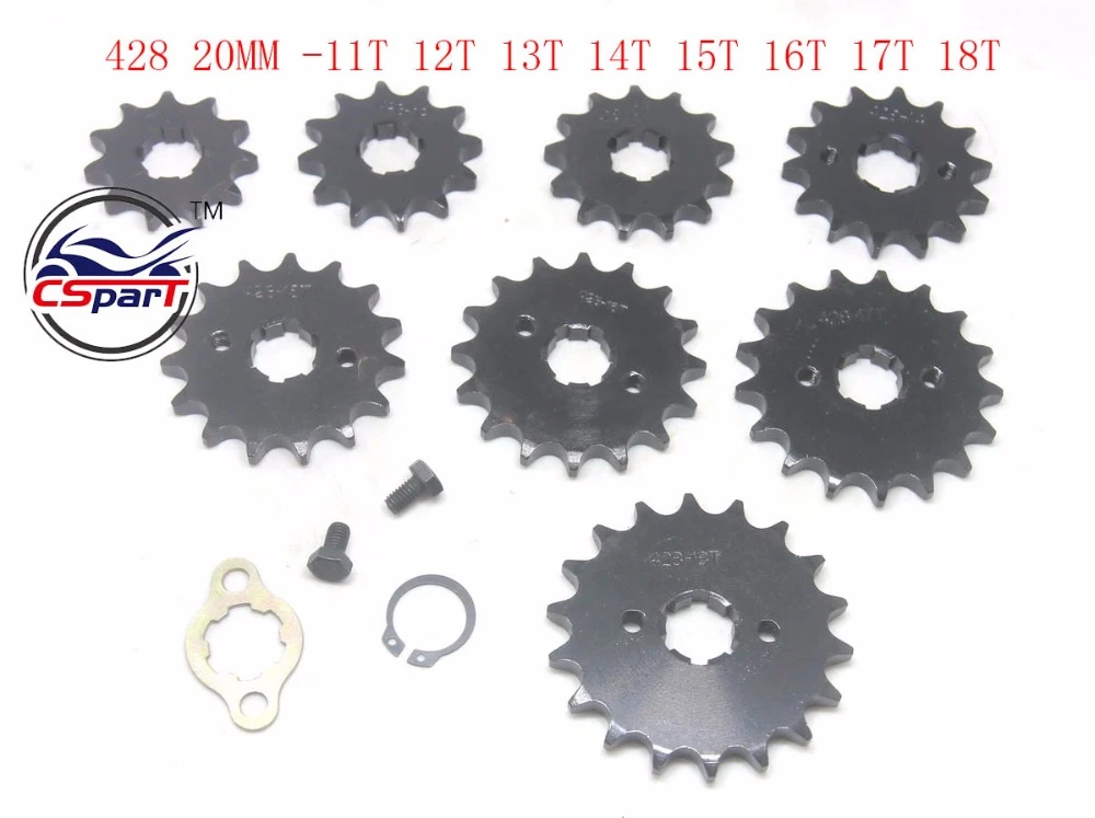 11T 12T 13T 14T 15T 16T 17T 18T 19T Tooth 428 ID 20MM Front Sprocket For KAYO BSE SSR SDG ...