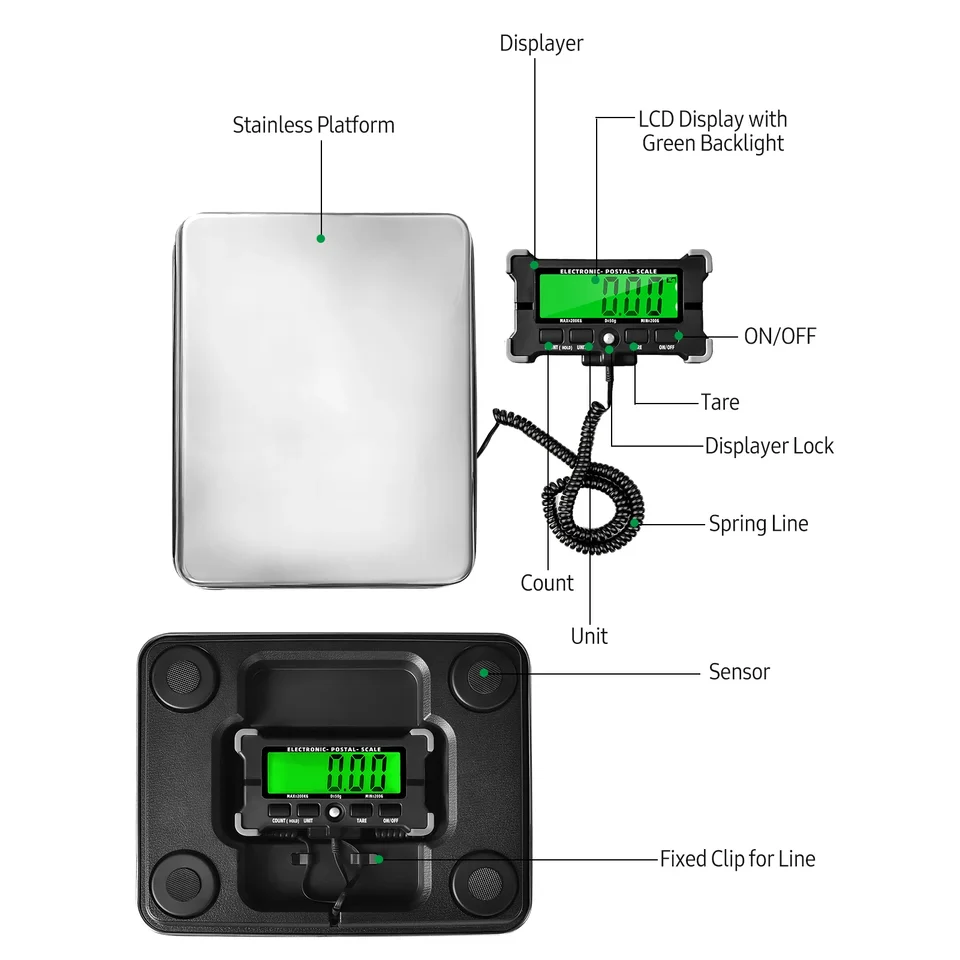 Smart Weigh Ace110 Manual Smart Weigh 440lbs X 6 Oz. Digital Heavy Duty ...