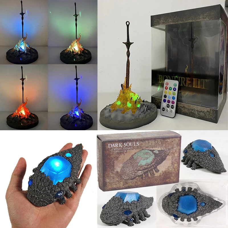 Dark-Souls-LED-ILLUMINATION-Bonfire-Statue-Action-Figure-Crystal-Lizard ...