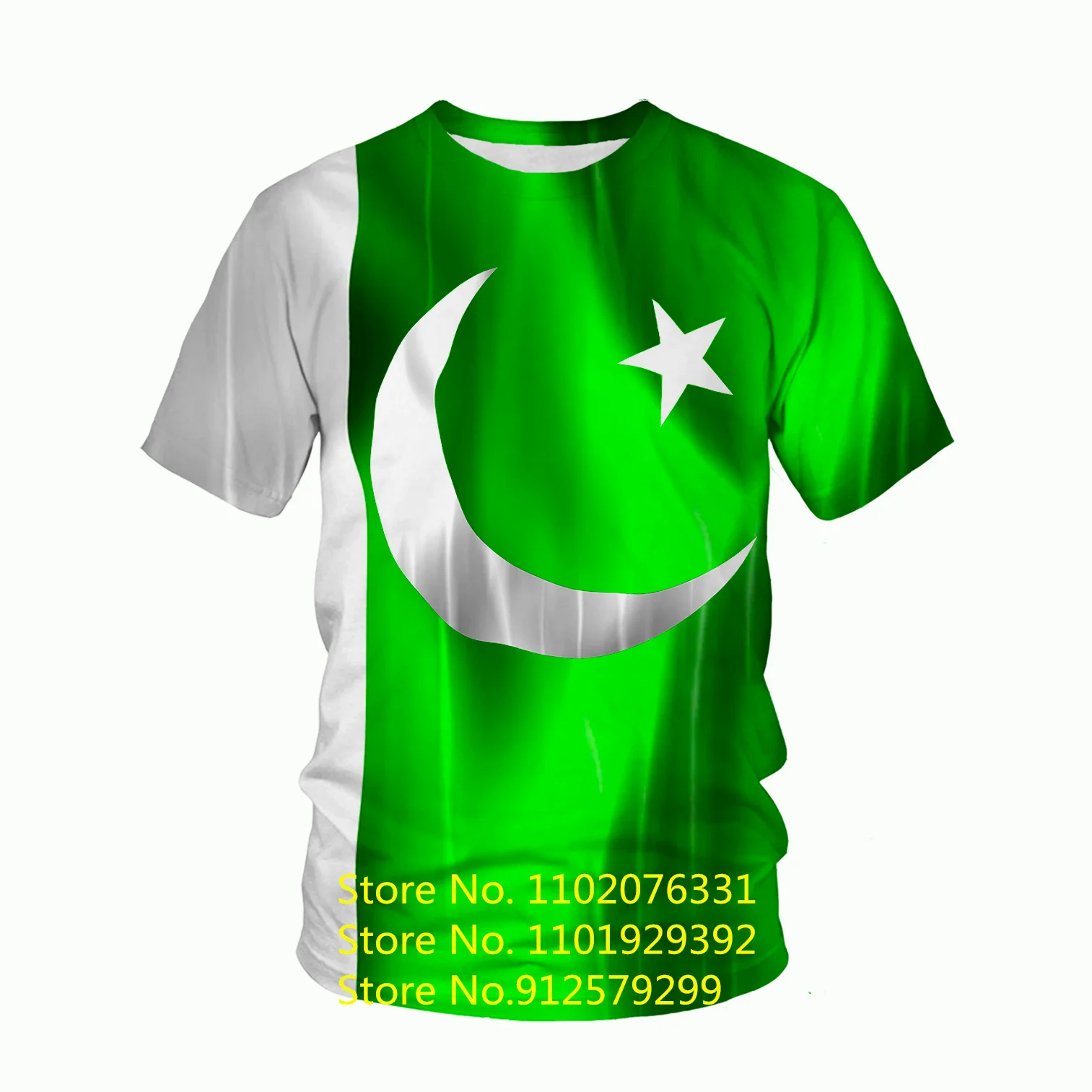 Pakistan-Flag-3D-Print-T-Shirt-Fashion-Casual-Short-Sleeve-O-Neck-Sport ...