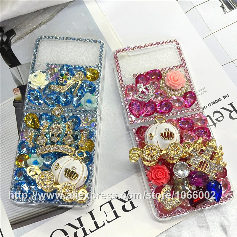 Hot-3D-Castle-Crown-Crystal-Pumpkin-Carriage-Bling-Cases-for-Samsung-Galaxy-Z-flip-4-3.jpg
