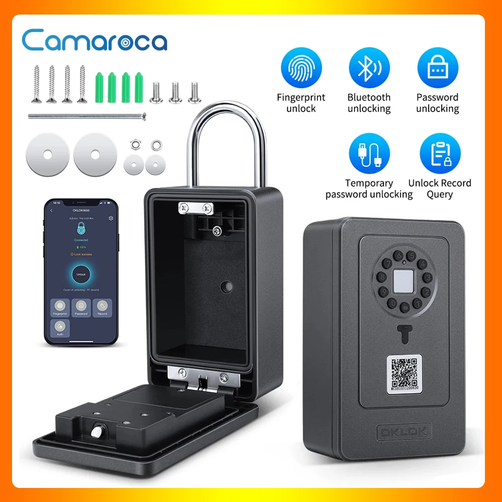 Camaroca-Smart-Key-Safe-Box-Fingerprint-Storage-Lock-Key-6-Digital ...