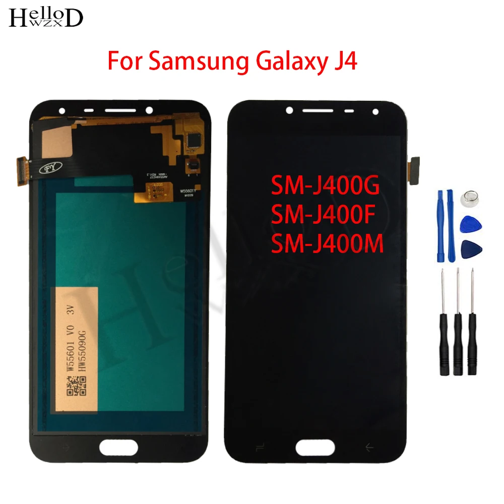 Pantalla LCD TFT para móvil, digitalizador de pantalla táctil para Samsung Galaxy J4, J400F ...