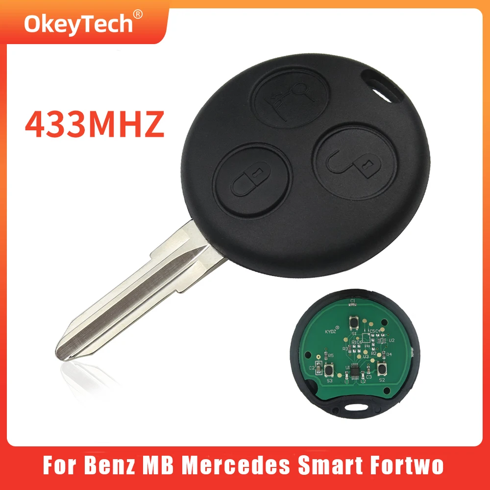 OkeyTech Remote Control Key For Benz MB Mercedes Smart Fortwo 450 ...